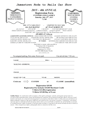 Fillable Online Rods to Rails Registration Fax Email Print - pdfFiller