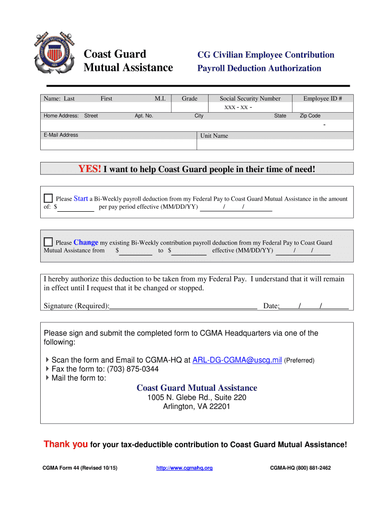 Fillable Online cgmahq CGMA - b44b - Coast Guard Mutual Assistance Fax ...
