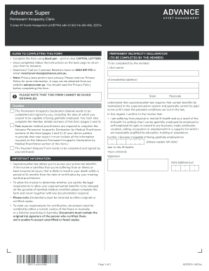 Fillable Online Advance Super Fax Email Print - pdfFiller