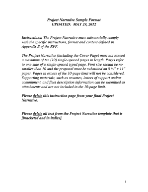 Narrative Format - Fill Online, Printable, Fillable, Blank | pdfFiller