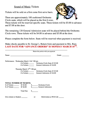 Fillable Online ticket order form infodocx Fax Email Print - pdfFiller