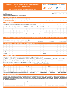 Fillable Online 111215186-Change in Bank Details Form Change Address ...