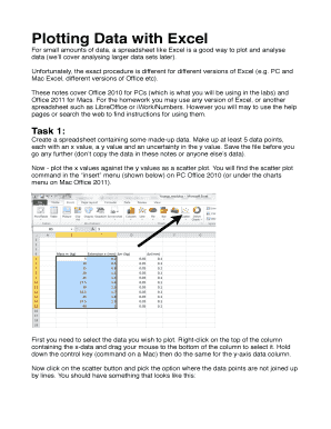 Fillable Online Plotting Data with Excel Fax Email Print - pdfFiller