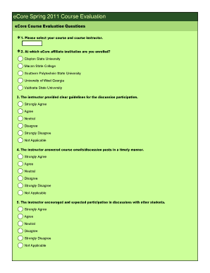 18 Printable course evaluation questions Forms and Templates - Fillable ...