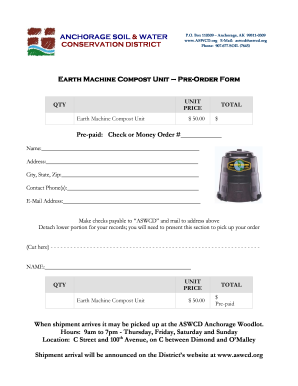 Fillable Online aswcd Earth Machine Compost Unit Pre-Order Form - aswcd ...