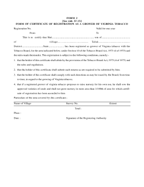 Fillable Online FORM 2 See rule 33 5 FORM OF CERTIFICATE OF Fax Email ...