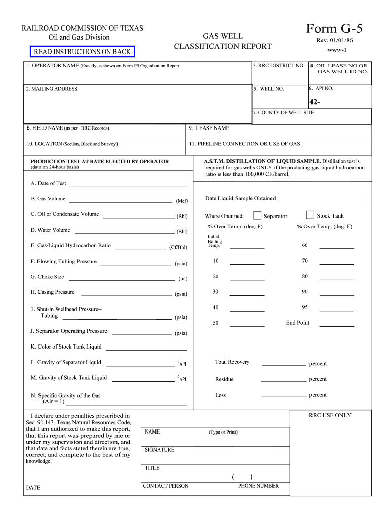 Fillable Online rrc state tx G-5 Scanned Form - Railroad Commission of ...