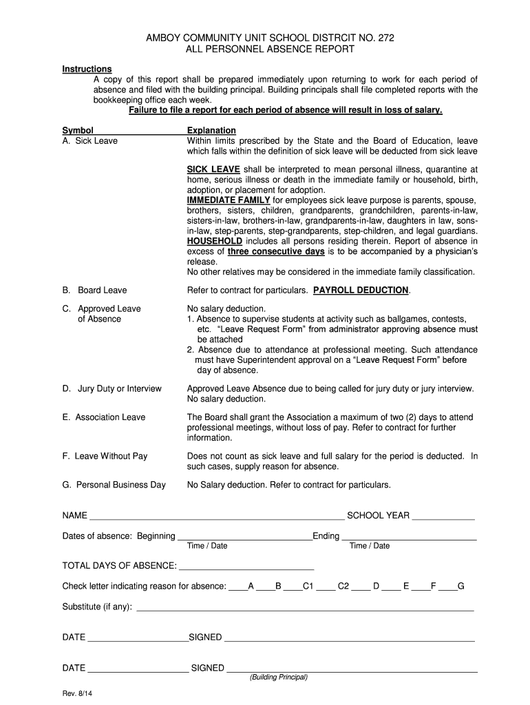 Fillable Online AMBOY COMMUNITY UNIT SCHOOL DISTRCIT NO Fax Email Print - pdfFiller