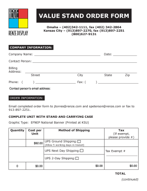 Fillable Online ag purdue Order form for value standpdf - ag purdue Fax Email Print - pdfFiller