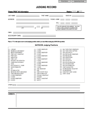 Fillable Online nifa SAFECON Judging Positions - NIFA Fax Email Print - pdfFiller