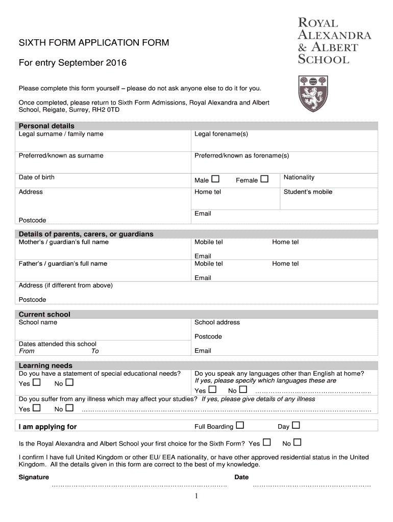 Fillable Online Please complete this form yourself please do not ask ...