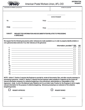 Fillable Online apwu480 NATURE OF ALLEGATION Fax Email Print - pdfFiller