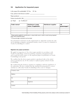 Fillable Online Appendix 5 Inspected paper P1 - ecolabeldk Fax Email ...