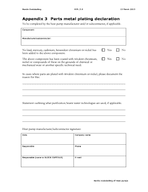 Fillable Online Appendix 3 Parts metal plating declaration - ecolabeldk ...