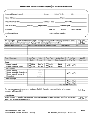 Fillable Online norfolkpublicschools Colonial Life Accident Insurance ...