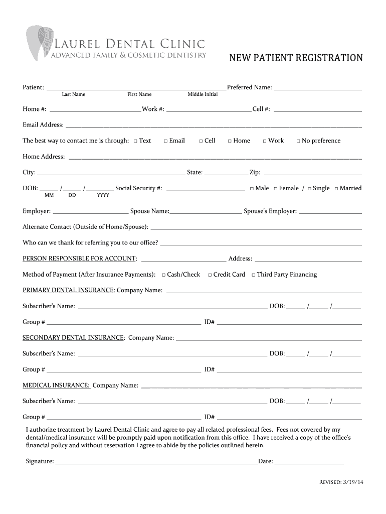 Fillable Online Patient Preferred Name Fax Email Print - pdfFiller