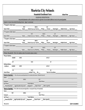 Fillable Online HOUSEHOLD REGISTRATION Fax Email Print - pdfFiller