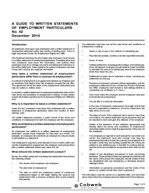 Fillable Online A GUIDE TO WRITTEN STATEMENTS Fax Email Print - pdfFiller