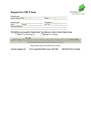 Fillable Online Dynamic Imaging CT Referral Form - ProSites Inc Fax ...