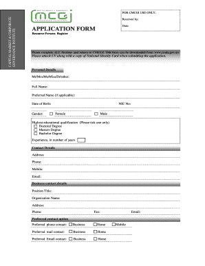 Fillable Online cmda gov APPLICATION FORM - cmdagovmv - cmda gov Fax ...