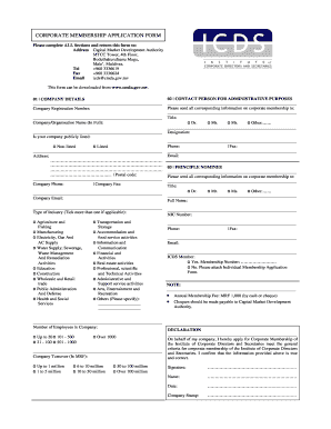 Fillable Online cmda gov ICDS Form-Corporate - cmda gov Fax Email Print ...