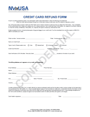 Fillable Online Mvix Credit Card Refund Form Fax Email Print - pdfFiller
