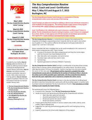 Fillable Online The Key Comprehension Routine - NCSIP Fax Email Print ...