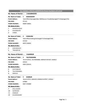Kerala Address Example - Fill Online, Printable, Fillable, Blank ...