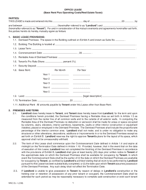 Fillable Online BASIC LEASE PROVISIONS Fax Email Print - pdfFiller
