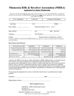 Fillable Online mrra MRRA Junior application form pdf 36kb - MRRAorg ...