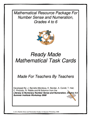 Fillable Online ncdsb Mathematical Resource Package For Fax Email Print ...