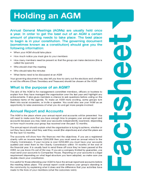 Fillable Online Holding an AGM Fax Email Print - pdfFiller