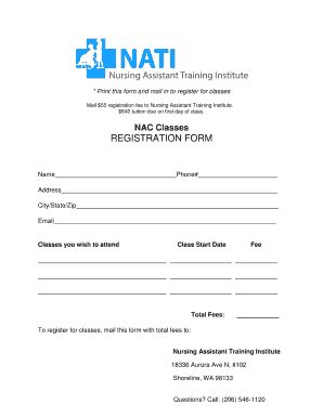 Fillable Online natraining NAC-Registration-Formpdf Fax Email Print ...