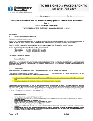 Fillable Online Assmang Khumani Iron Ore Mine and Black Rock Mining ...