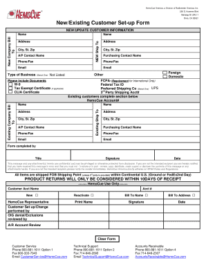 Fillable Online hemocue NewExisting Customer Set-up Form - Hemocue ...