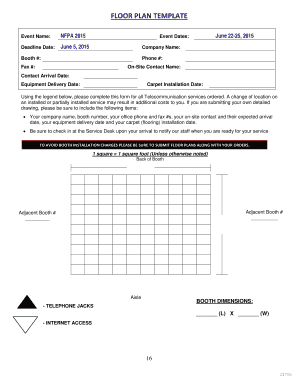 Fillable Online nfpa FLOOR PLAN TEMPLATE - nfpaorg Fax Email Print ...