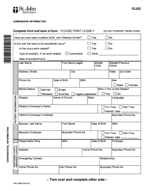 Fillable Online 1SJ02 - St John Health System Fax Email Print - pdfFiller