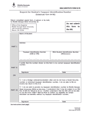 Fillable Online MGA Substitute Form w-9s Fax Email Print - pdfFiller