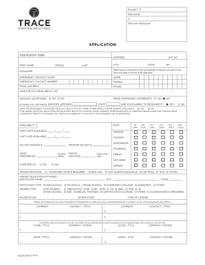 Fillable Online The Packet - Trace Staffing Fax Email Print - pdfFiller