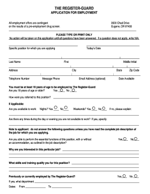 Fillable Online APPLICATION - 1-25-11doc Fax Email Print - pdfFiller