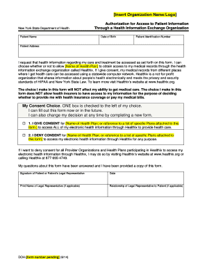 Fillable Online healthix View Healthix Patient Consent Form for Health ...