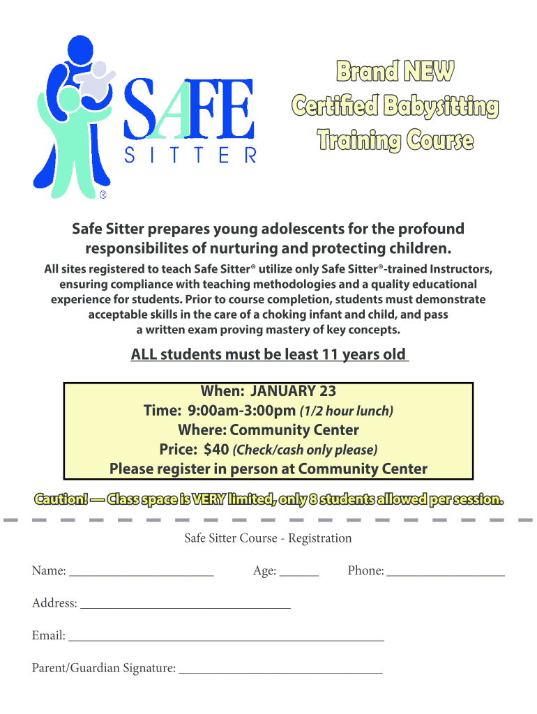 Fillable Online Certified Babysitting Fax Email Print - pdfFiller