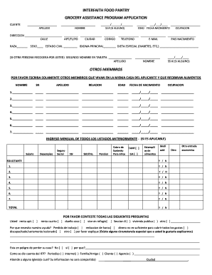 Fillable Online INTERFAITH FOOD PANTRY GROCERY ASSISTANCE PROGRAM ...