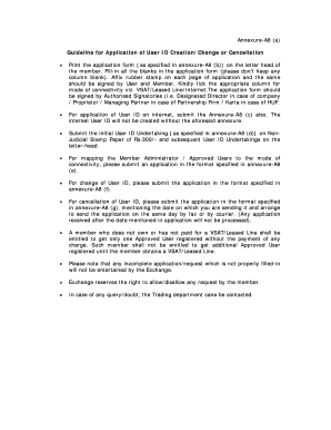 Fillable Online Guideline for Application of User ID CreationChange or ...