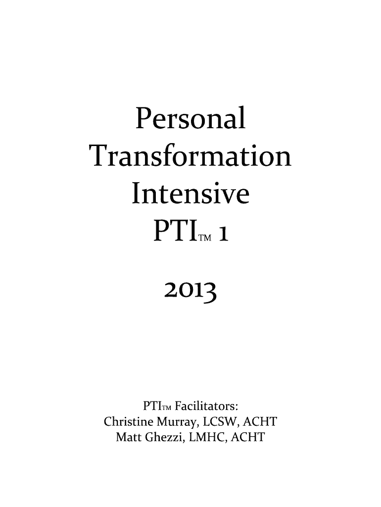 Fillable Online Pti cover sheets and agreement Pti 1 2013 Fll Christine ...