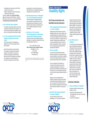 Fillable Online Completing a form in person at the OFCCP office Fax ...