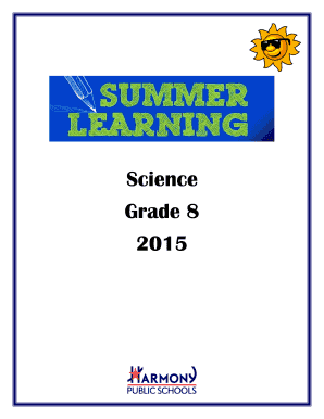 Summer Packet Cover Page - Fill Online, Printable, Fillable, Blank ...