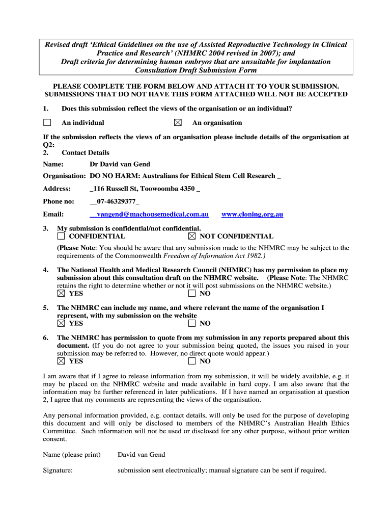 Fillable Online consultations nhmrc gov PLEASE COMPLETE THE FORM BELOW ...