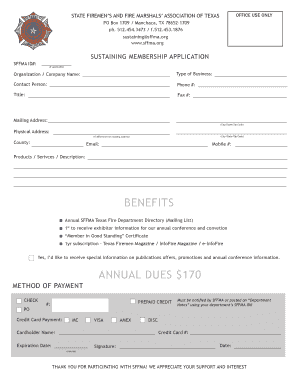 Fillable Online sffmaonline BENEFITS - SFFMA Online Fax Email Print - pdfFiller