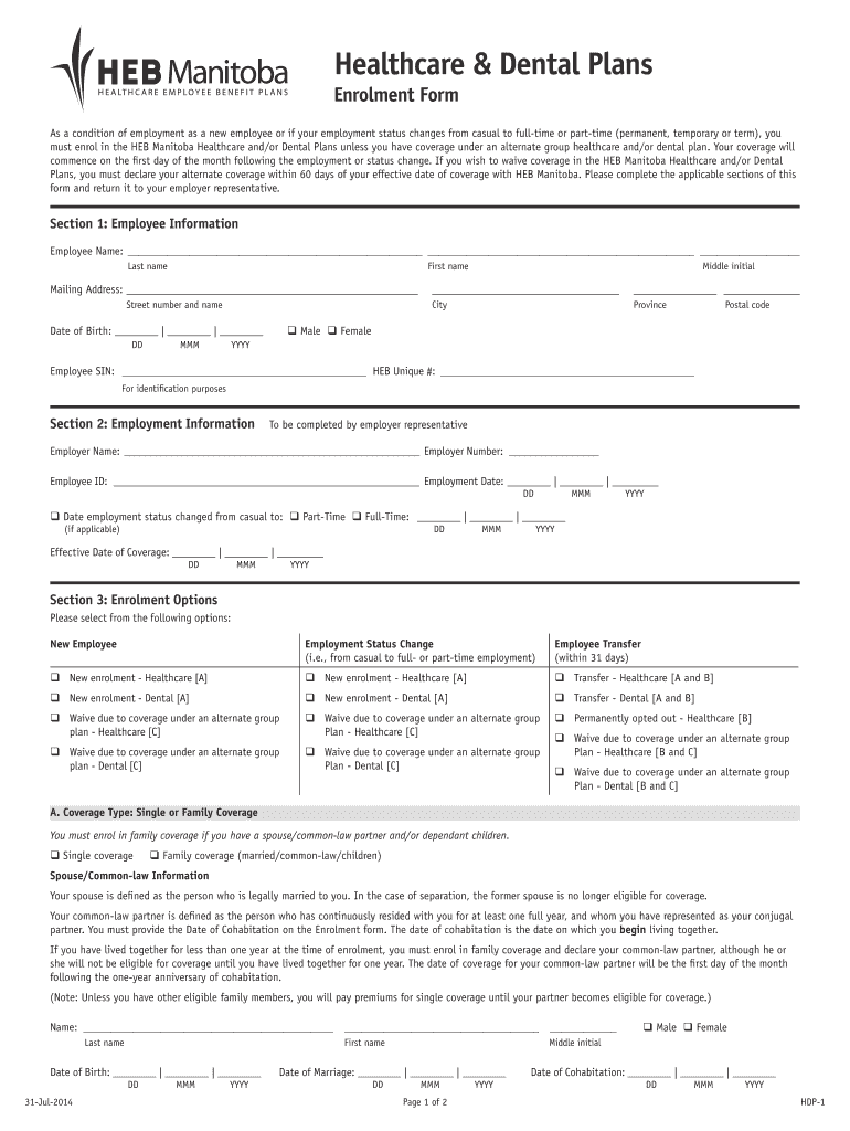 Fillable Online Healthcare & Dental Plans Fax Email Print - pdfFiller
